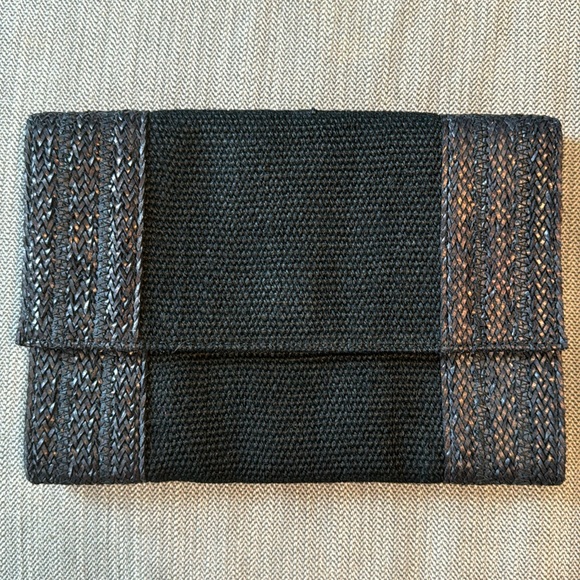 Club Monaco | Bags | Textured Club Monaco Black Clutch | Poshmark